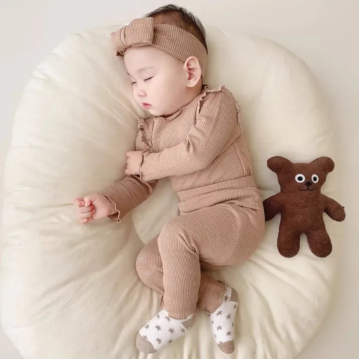가을 어린이 파자마 어린이 속옷 여자 여자 옷 세트 여자 아이를위한 잠자기 여자 아이 파자마 유아용 아기 복장 Basso